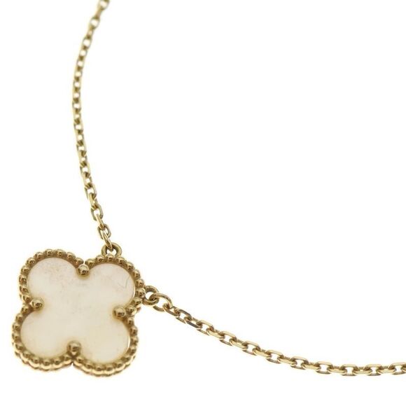 Van Cleef | Jewelry | Van Cleef Arpels Vintage Alhambra Pendant White ...